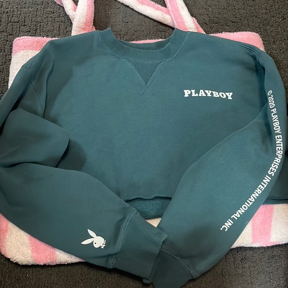 PLAYBOY | Tops | Playboy Cropped Crew Neck | Poshmark